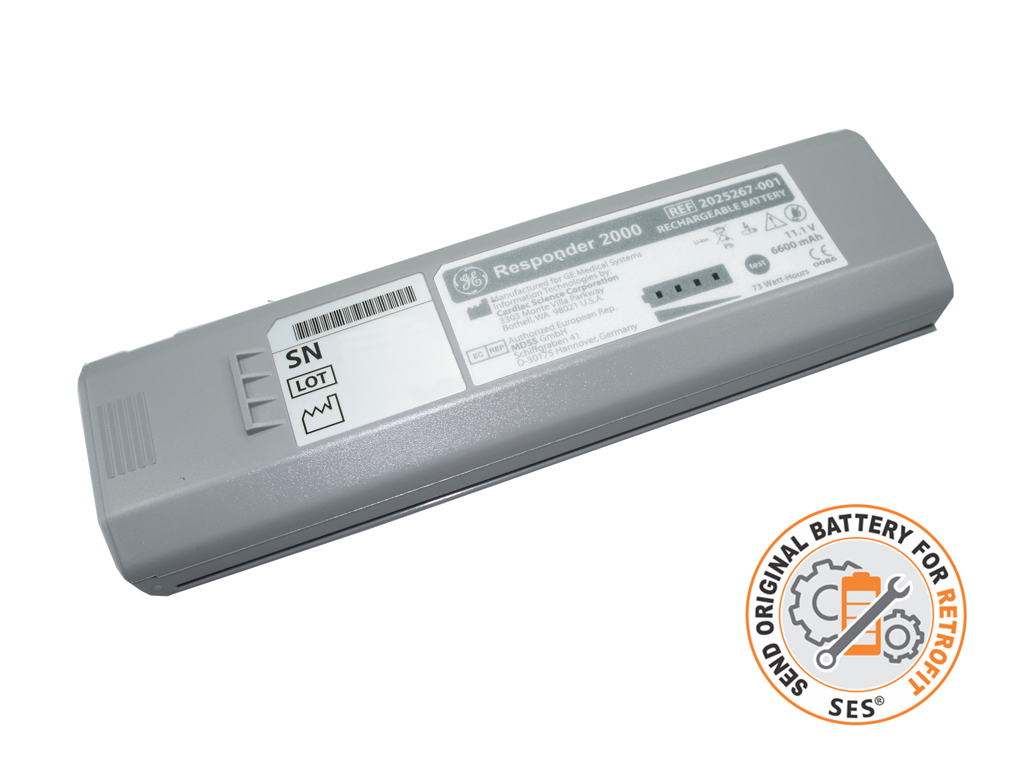11.1V 7800mAH, LI-ION BATTERY FOR GE RESPONDER 2000